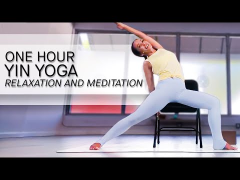 One Hour Yin Yoga, Guided Relaxation and Meditation for an Open Heart—Calm your Nerves