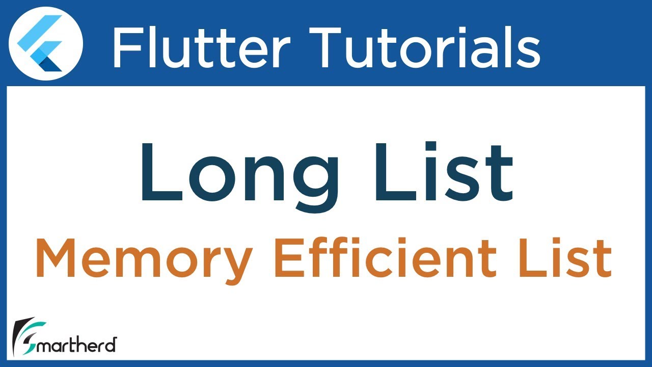 Flutter LONG LIST. Memory Efficient dynamic ListView tutorial: Flutter Dart Tutorial #2.8