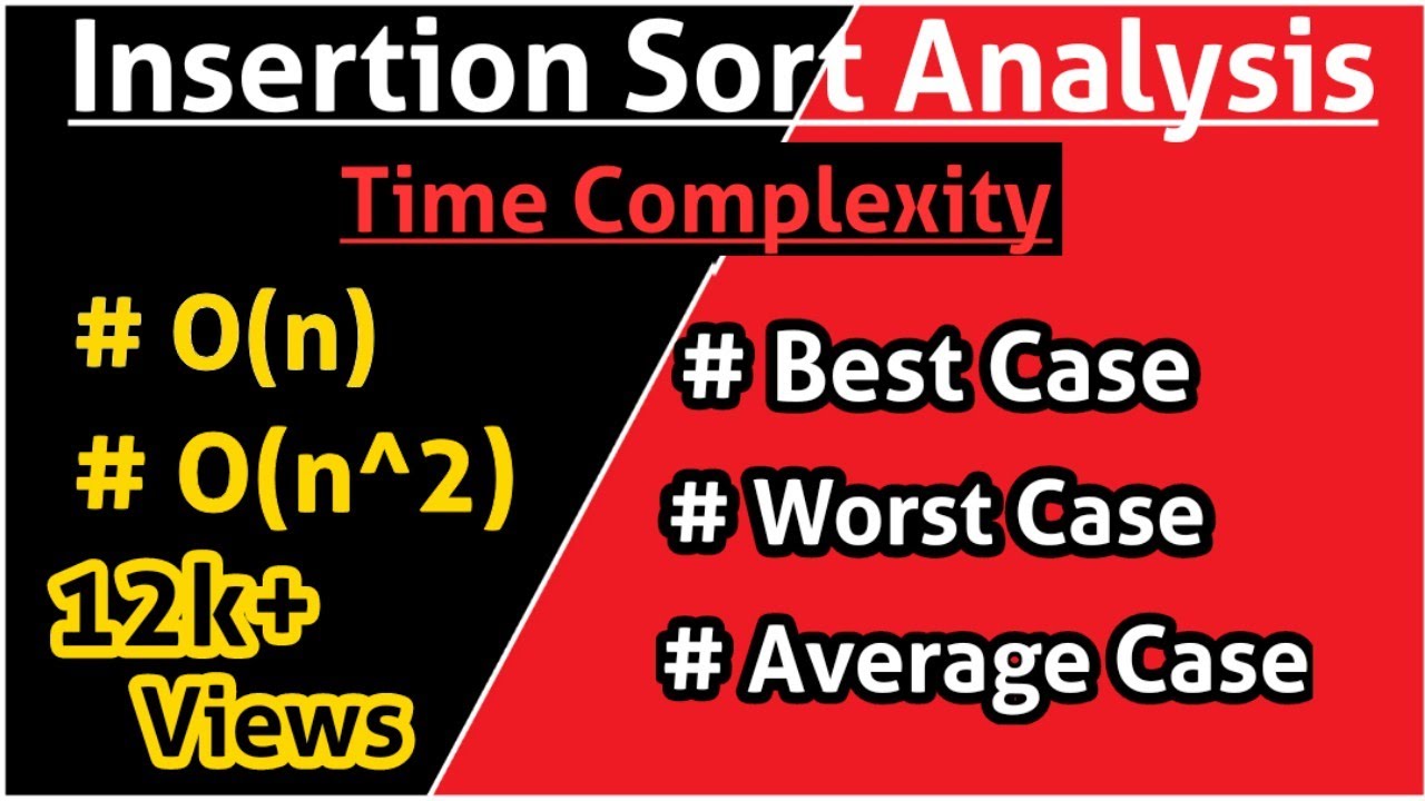 Time complexity of Insertion Sort |  In depth Analysis - Best case, Worst case and Average case