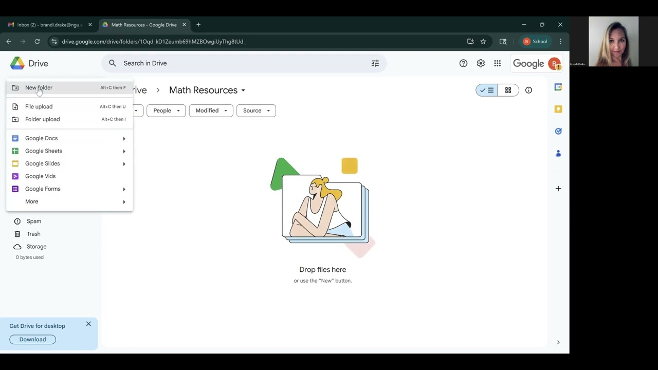 Math Resources Folder Creation