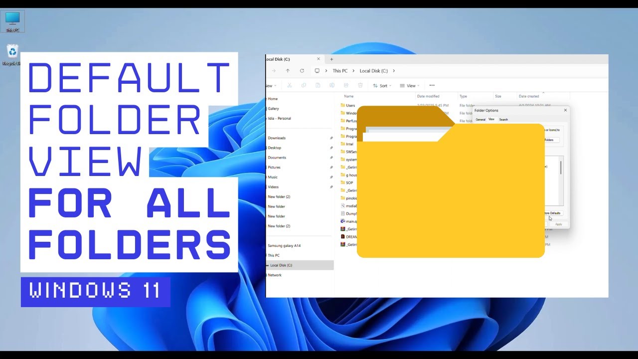 How to Set a Default Folder View for All Folders in Windows 11!