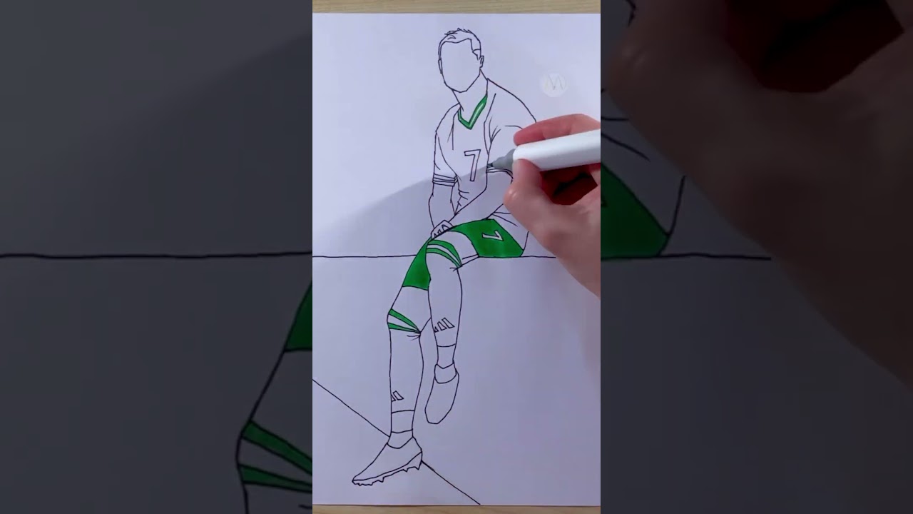 Drawing Cristiano Ronaldo wins a third trophy for Portugal #uefa2025 #uefanationsleague #ronaldo2025
