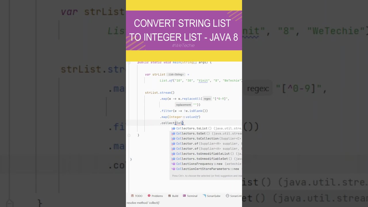 The Easiest Way to Convert Strings to Integers in Java 8 #java #coding #interview