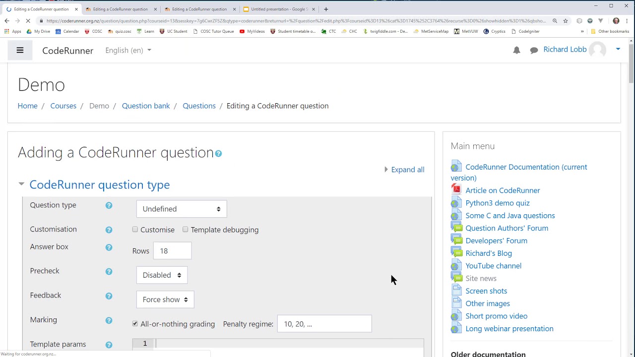 Question authoring 3: defining new question types