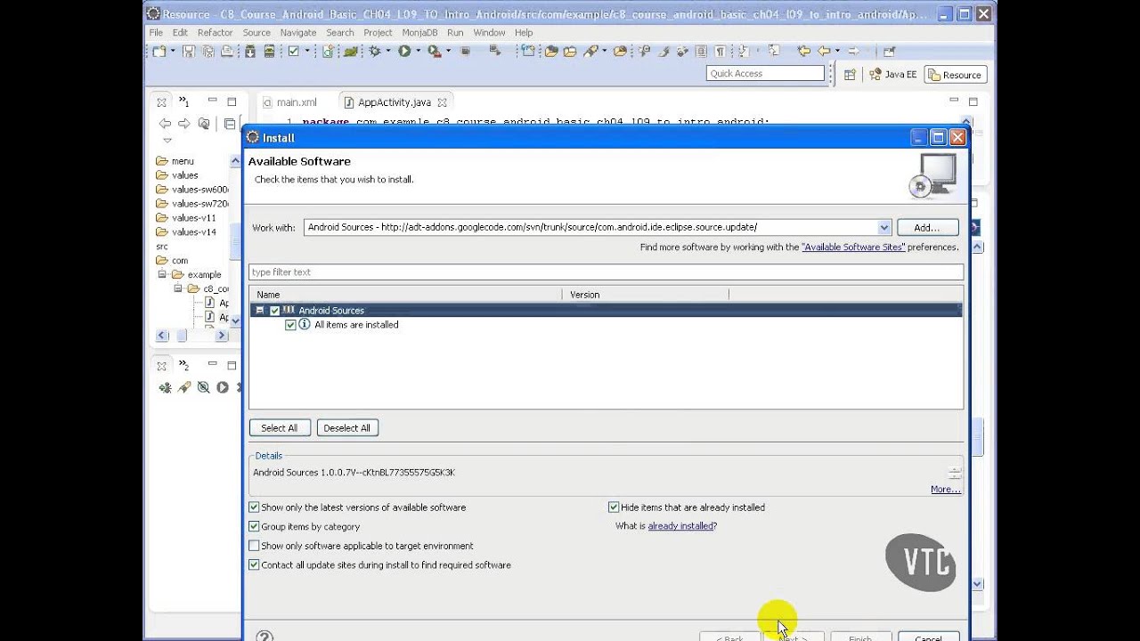 10 Android Source Code to Eclipse IDE