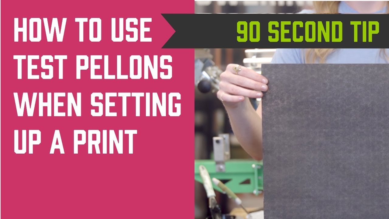 How to Use Test Pellons When Setting Up a Screen Printing Job