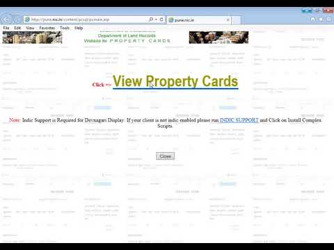 How to view property card of Pune city
