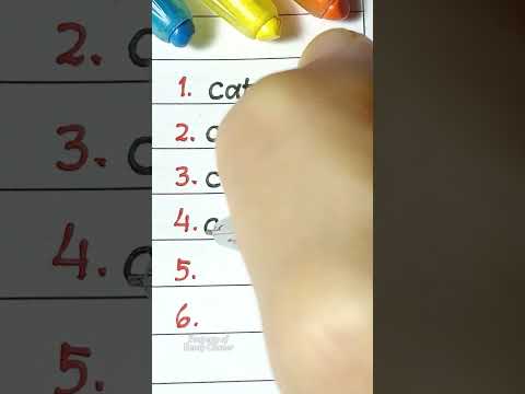3 letters words start with "c" #english #neat #handwriting