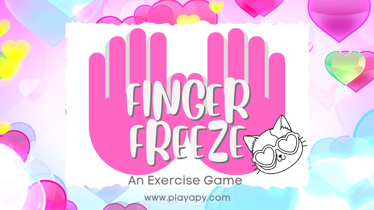 FINGER FREEZE KITTY | Fine Motor Exercises Game | Valentine's Day | Hand Warm-Ups | Brain Break