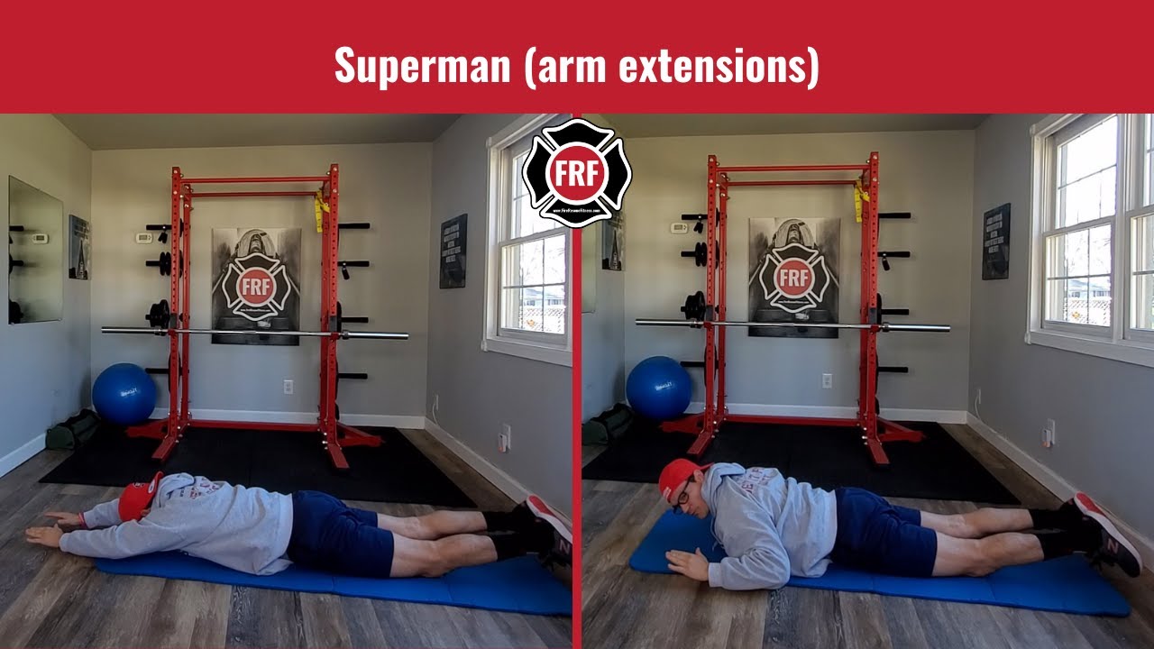 Superman (arm extensions) for shoulder mobility