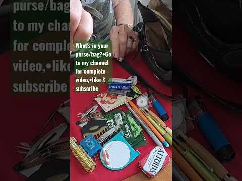 What's in your purse/bag? Go to my channel to watch complete video #whatsinmybag
