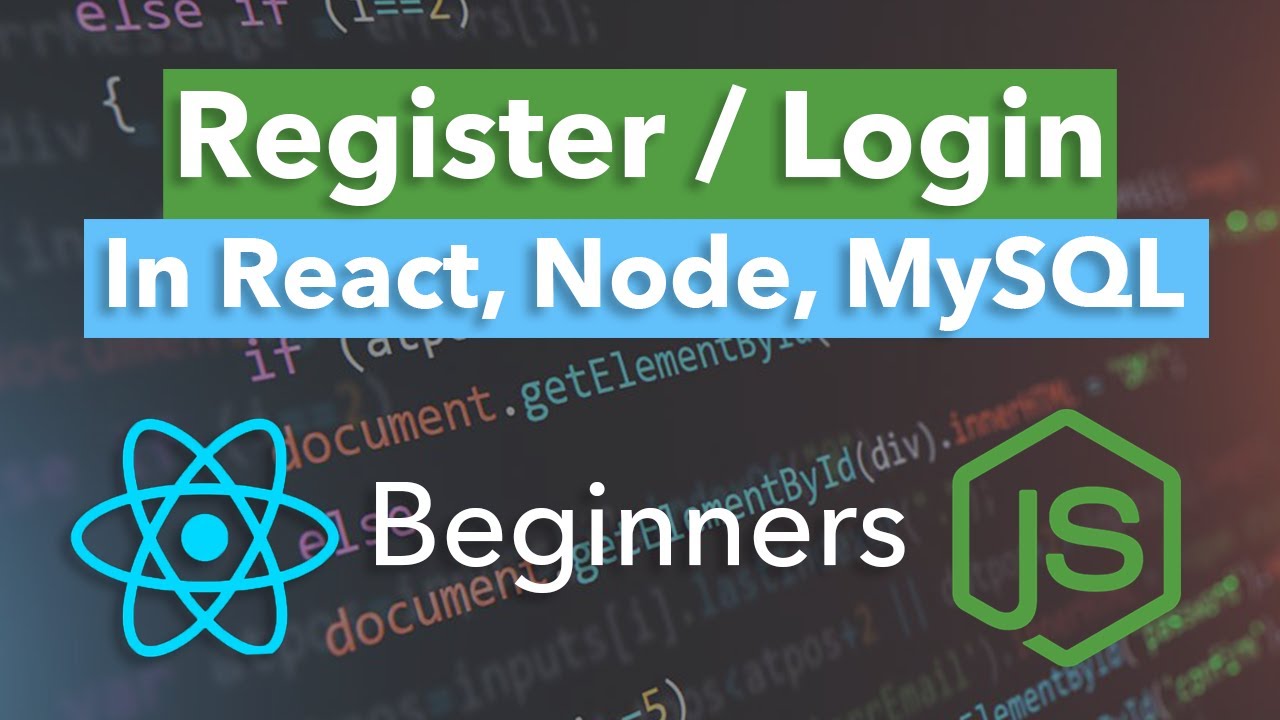 Register and Login Page Tutorial | ReactJs, NodeJS, MySQL (Beginner)
