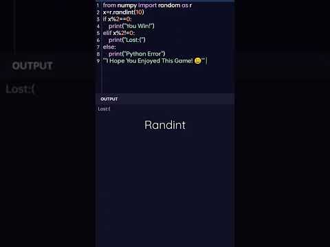 Small Game in just 8 lines Code! Using Python 🤯❤️ #python #shorts