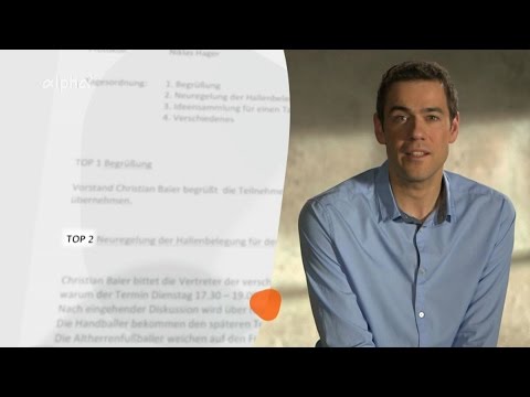 Das Ergebnisprotokoll | alpha Lernen erklärt Deutsch