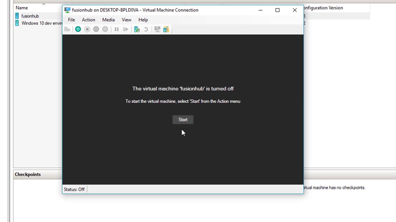 Install Fusionhub in Hyper-v