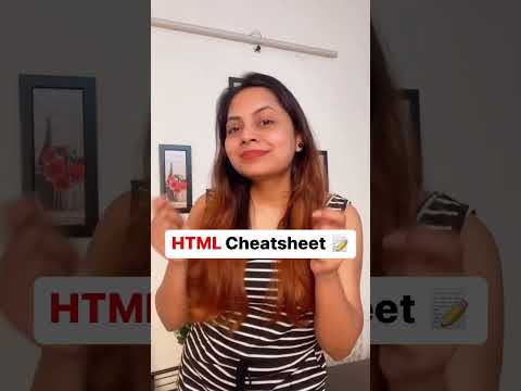 FREE HTML Cheatsheat🔥 #shorts #html #cheatsheet #notes