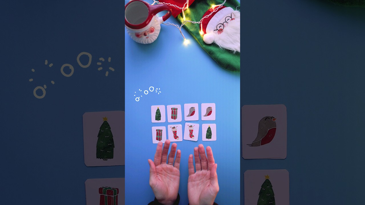 Christmas Printable Memory Game #interacty