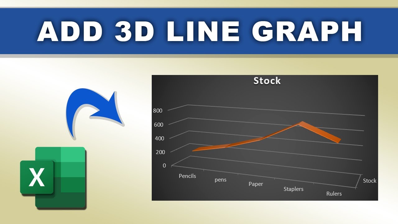 How to make 3d line graph in excel