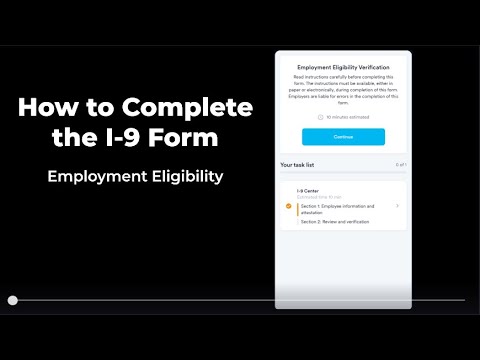 How to complete the I-9 form