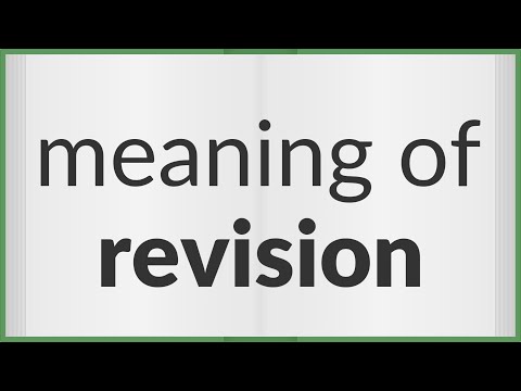 Revision | meaning of Revision