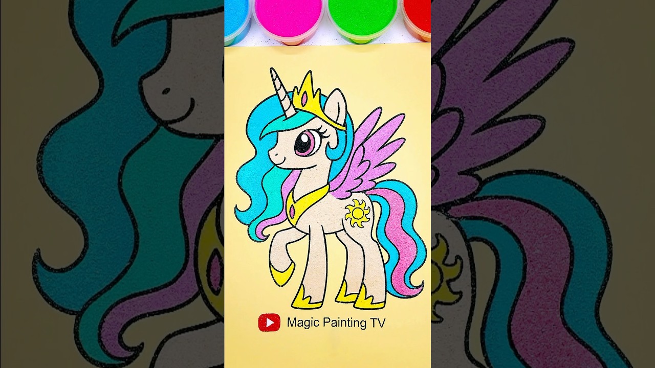 Princess Celestia🦄💞#trending #cartoon #mylittlepony #forkids #shortfeed #kidsart #satisfying