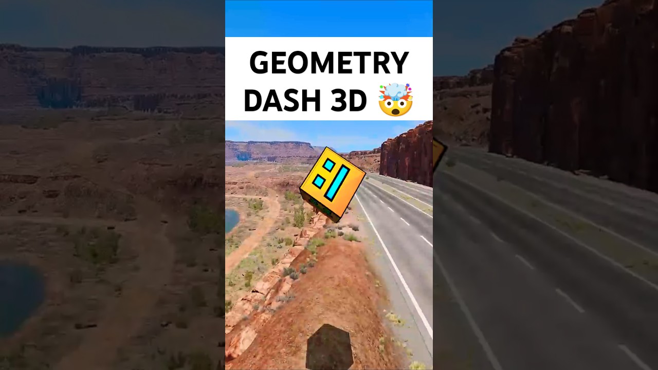 Geometry Dash 3D 😂 #shorts