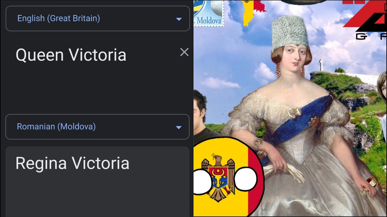 Queen Victoria in different languages meme