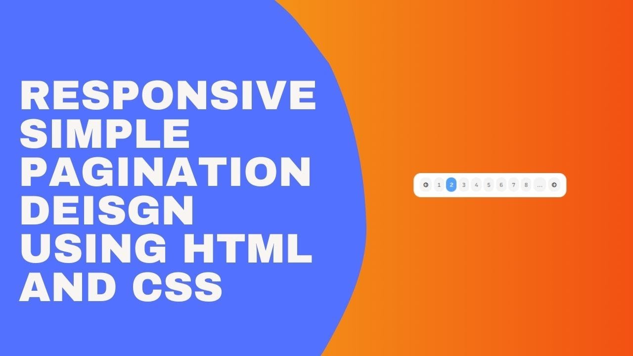 Responsive Simple Pagination Design Using HTML And CSS || Code Mark