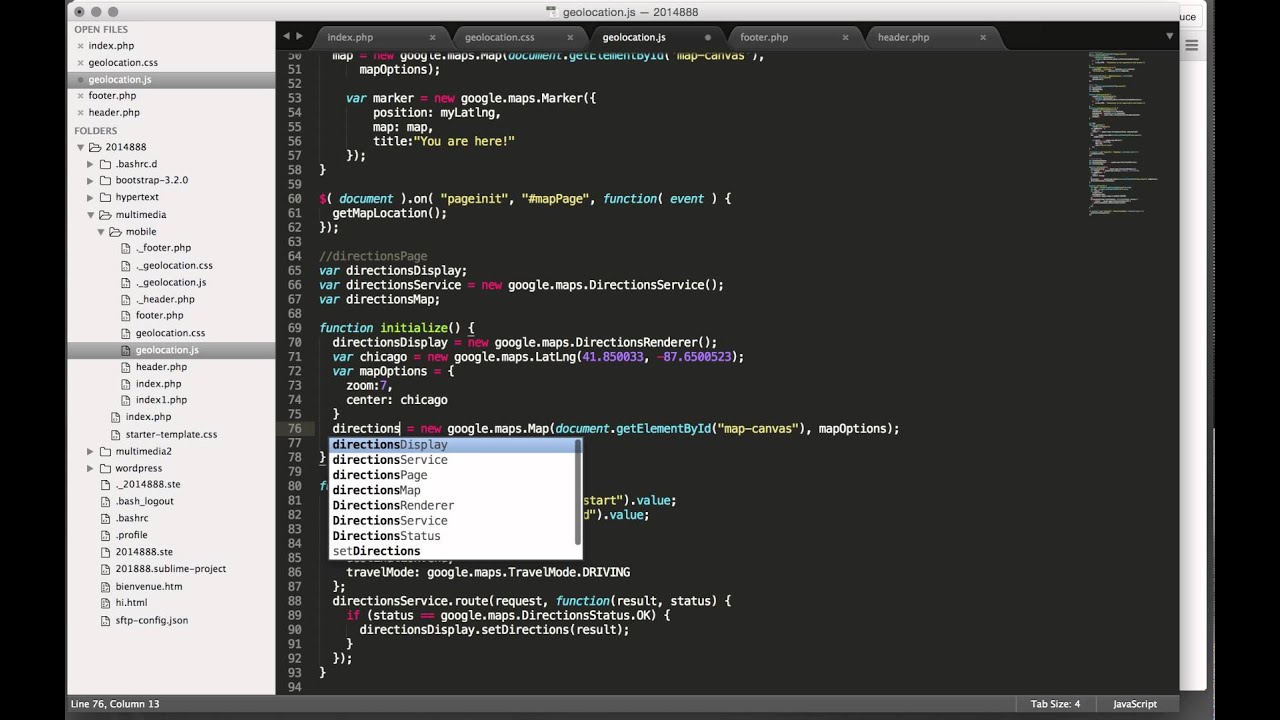 part 3: Google maps API: directions service