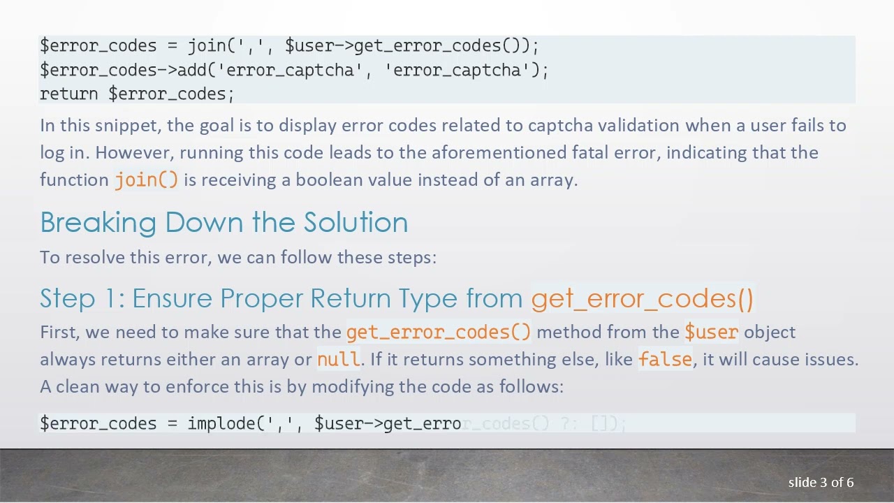 Resolving the Fatal error: Uncaught TypeError in PHP Captcha Handling