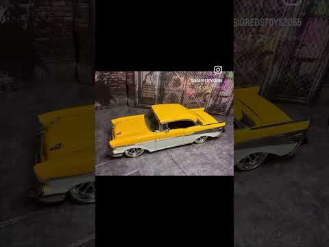 KOBE BRYANT 1957 CHEVY BEL AIR CHEVROLET JADA TOYS BIGTIME MUSCLE CUSTOMIZED BY BIGREDSTOYS FOR SALE
