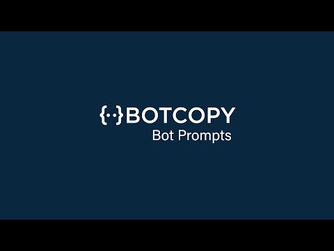 Dialogflow chatbots for websites | Botcopy Bot Prompts