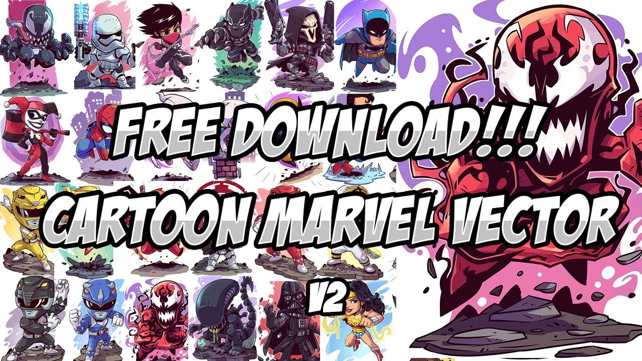 FREE DOWNLOAD CARTOON MARVEL VECTOR V2