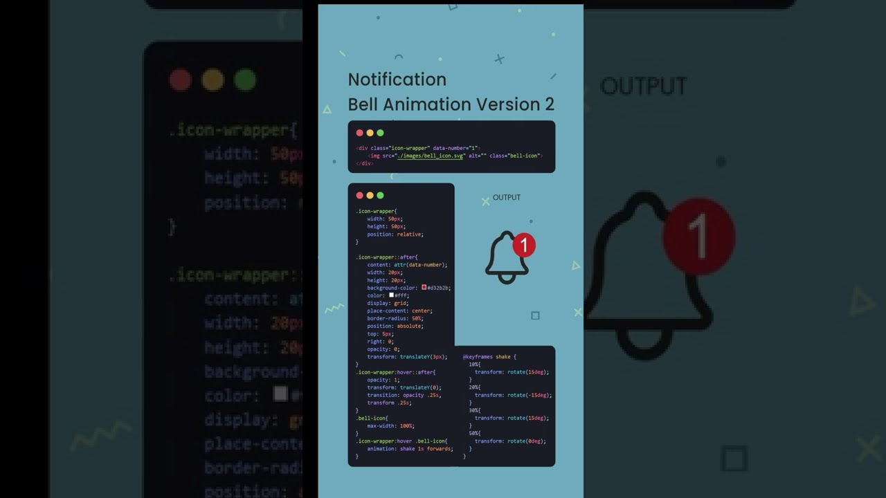 Notification Bell Animation Version with HTML and CSS