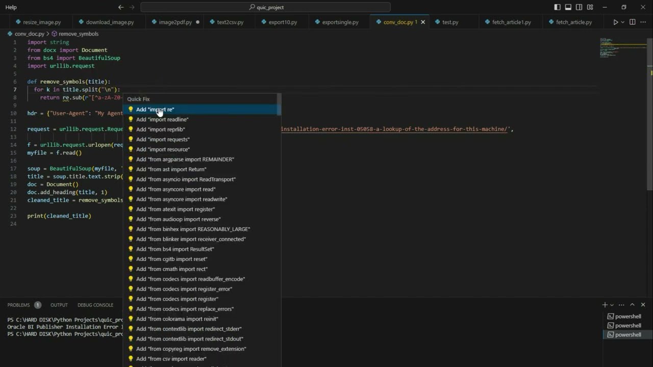 Remove all special characters, punctuation except spaces from string - Python
