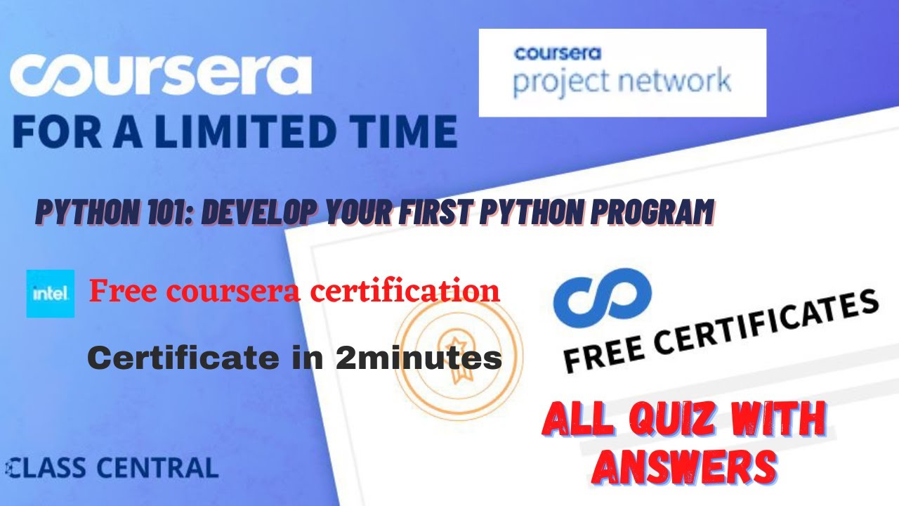 Python 101: Develop Your First Python Program, All Quiz Answers.#coursera #learning #learn #quiz