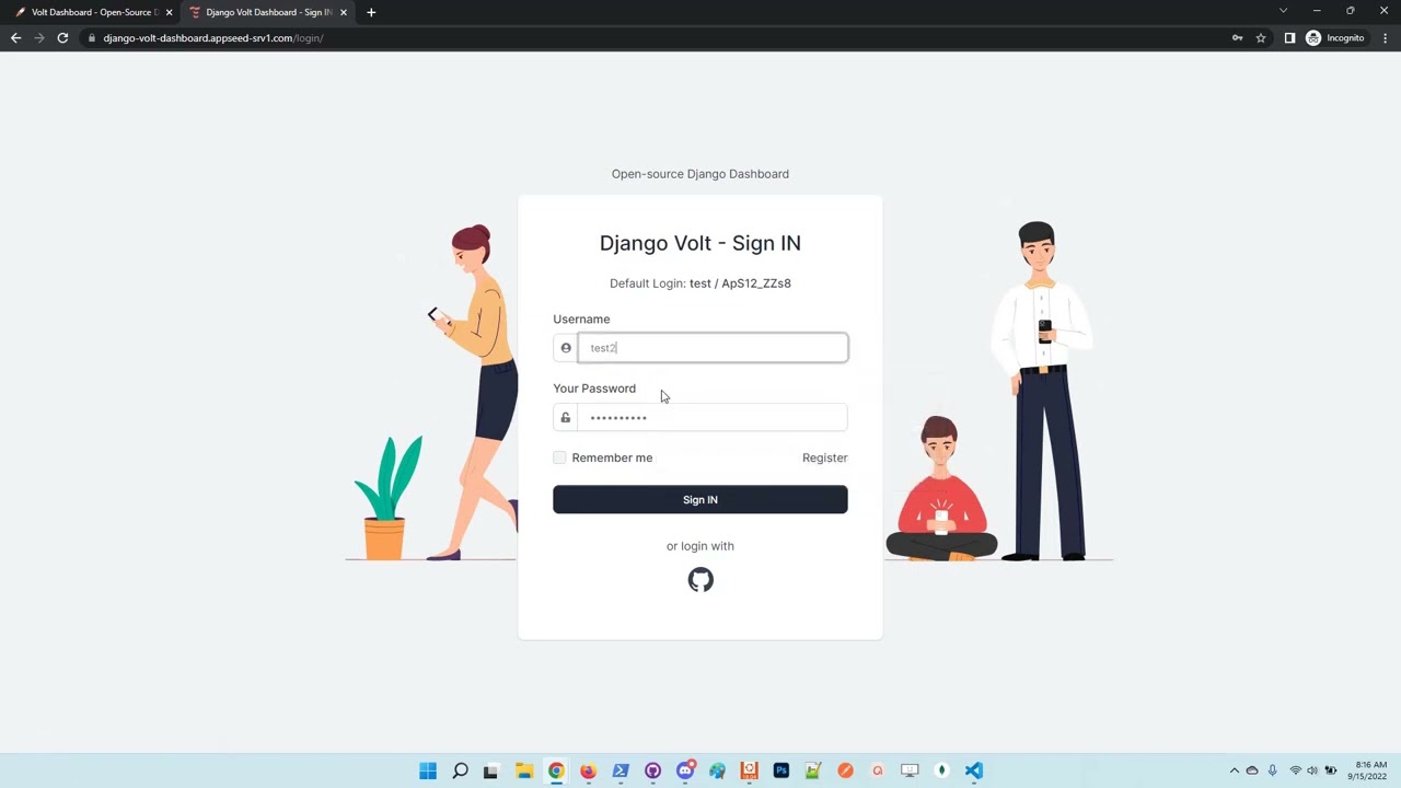Django OAuth for Github - Bootstrap 5 Design | AppSeed