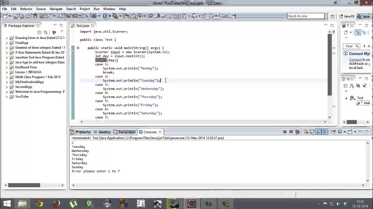 Java Beginner Tutorial 6 - Switch Case