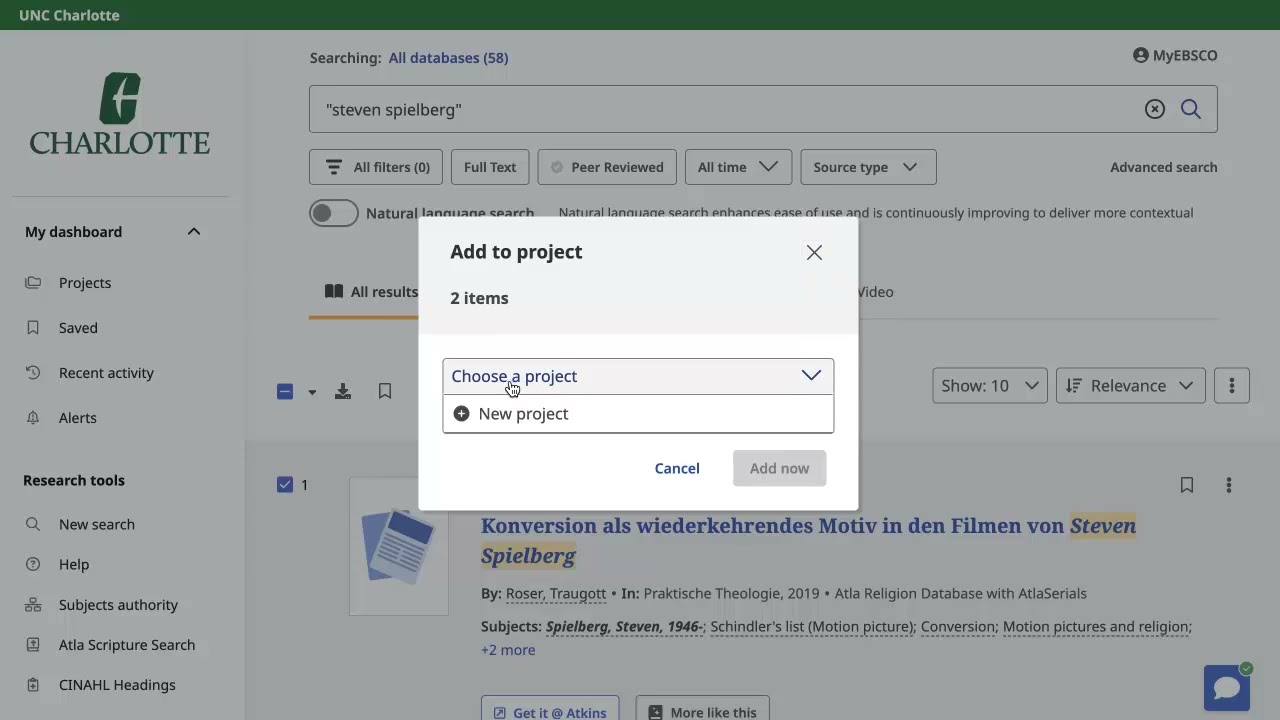 Navigating EBSCOhost Databases