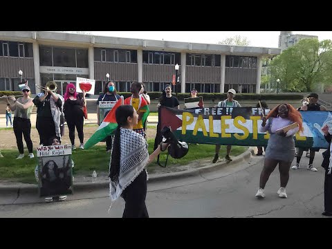 Student protestors call on NIU to disclose and divest from Israel
