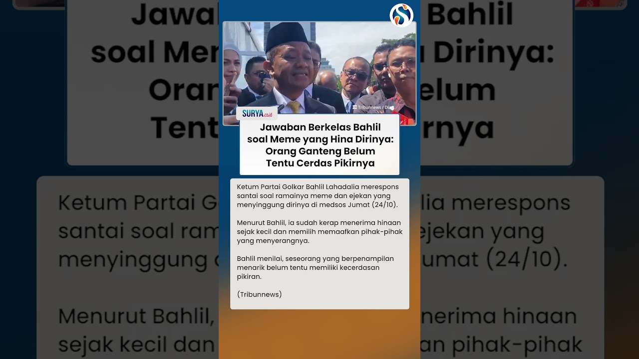 Jawaban Bahlil saat Ramai Dihina Lewat Meme: Orang Ganteng Belum Tentu ...