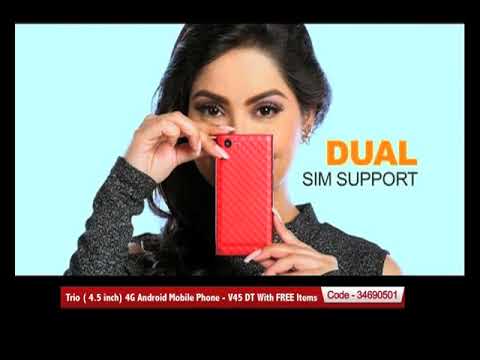 Trio 11.43 cm ( 4.5 inch) 4G Android Mobile Phone – V45 DT With FREE ...