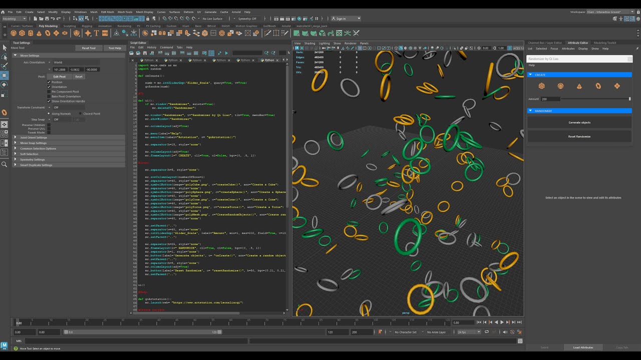 Maya Python Randomize Demo