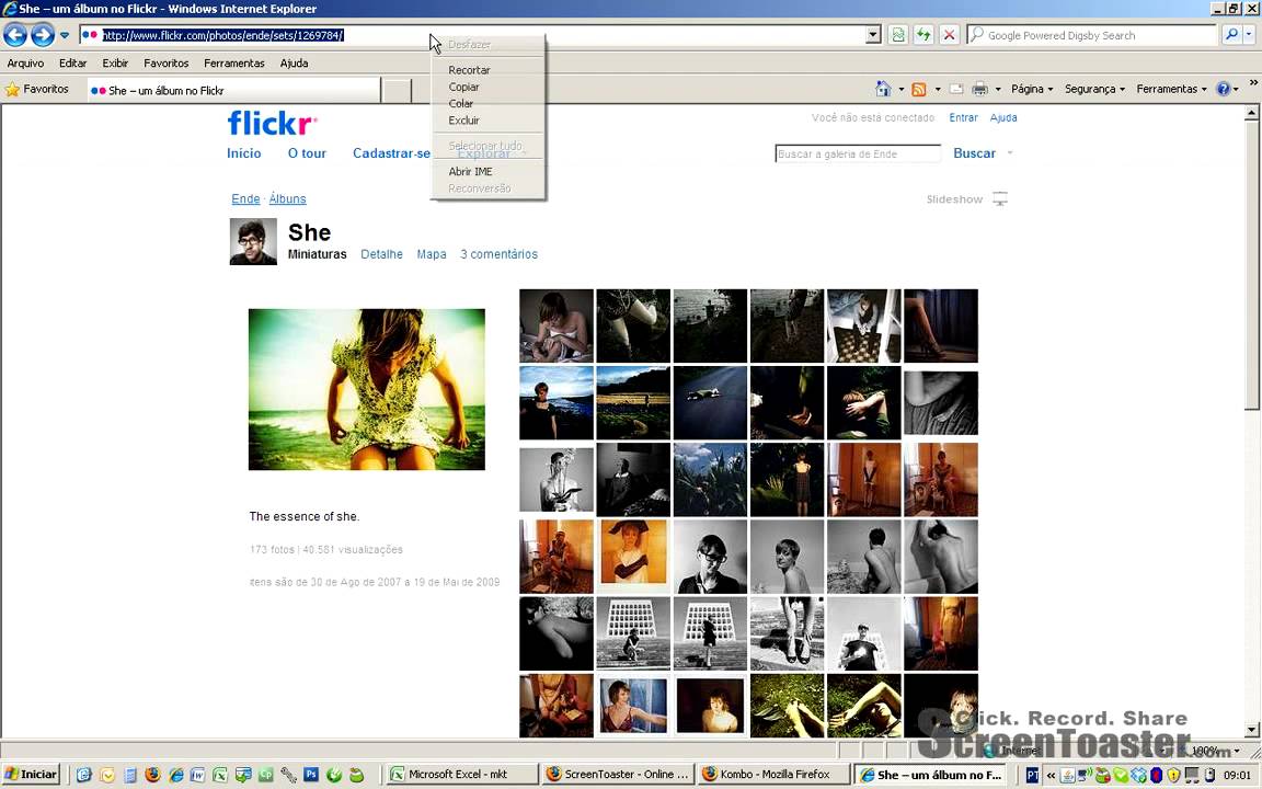 Flickr no currículo da Kombo