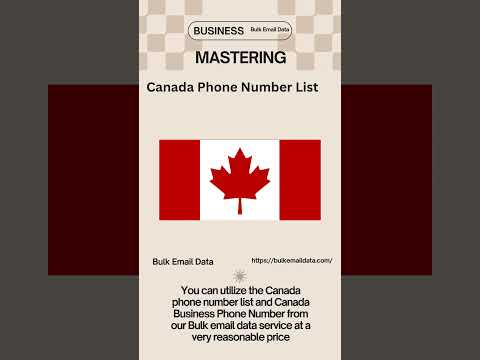 Canada Phone Number List | Bulk Email Data