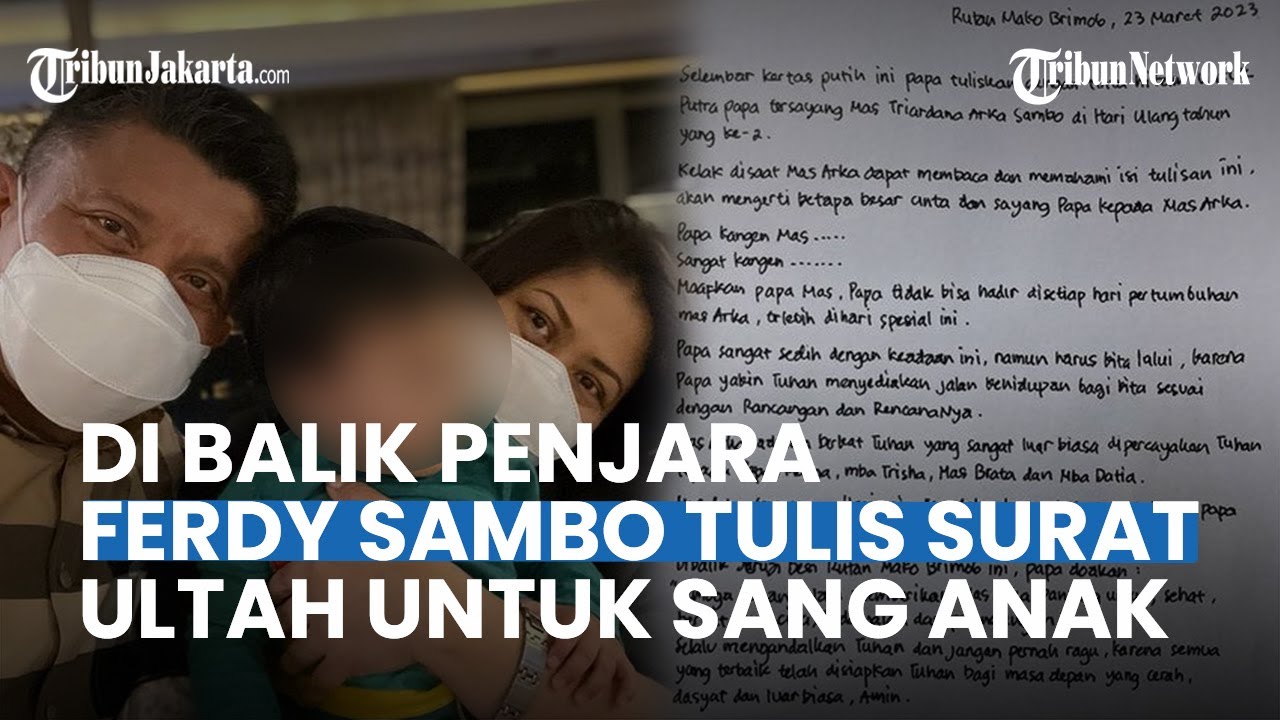 Ferdy Sambo Tulis Surat dari Bui untuk si Bungsu yang Ultah ke-2: Papa Sangat Kangen Mas ...
