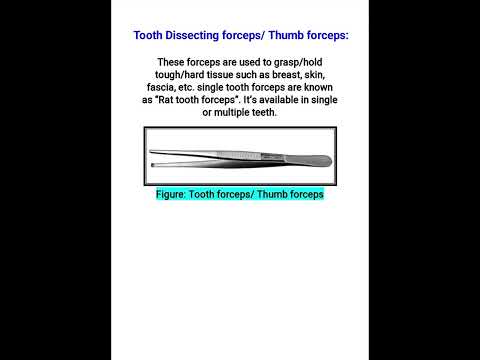 Tooth Dissecting forceps//Thumb forceps//Dissecting forceps//Instruments #nursingshorts