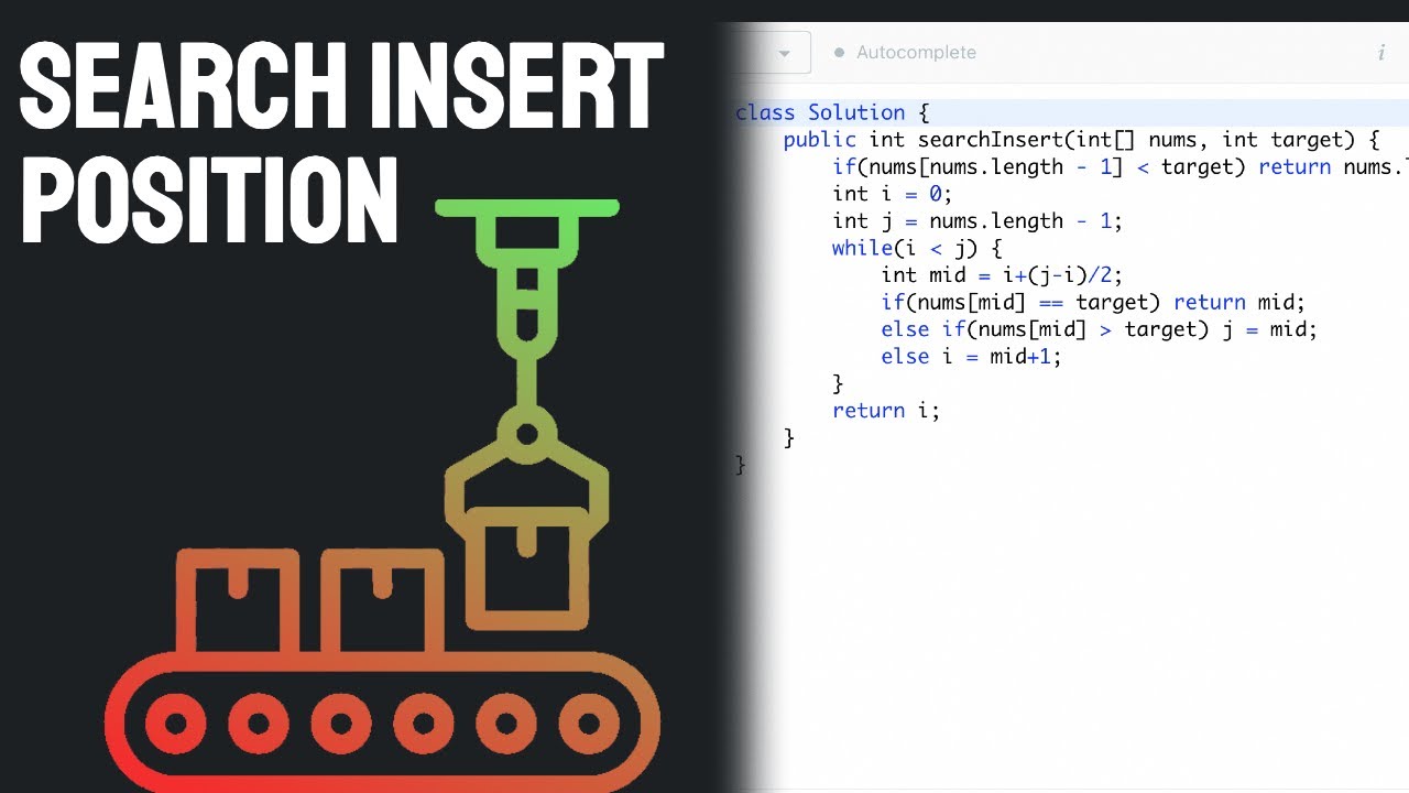 Leetcode 35: Search Insert Position | Java Solution