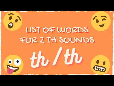 List of TH words Voiced and Unvoiced// Th words' List // Two Sounds of TH words' List