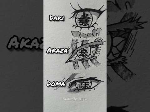 Draw upper moon eyes #demonslayer #drawing #daki #akaza #doma #anime #phonk #eyes #fyp #animeart #fy